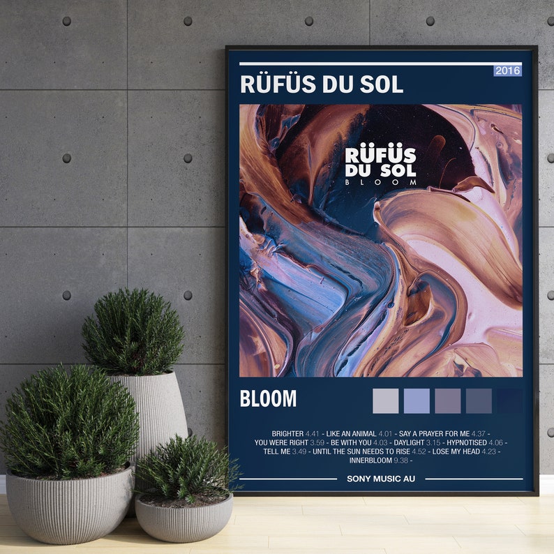 Rüfus Du Sol Poster | Rüfus Du Sol Album Cover | Bloom Album Wall Art ...