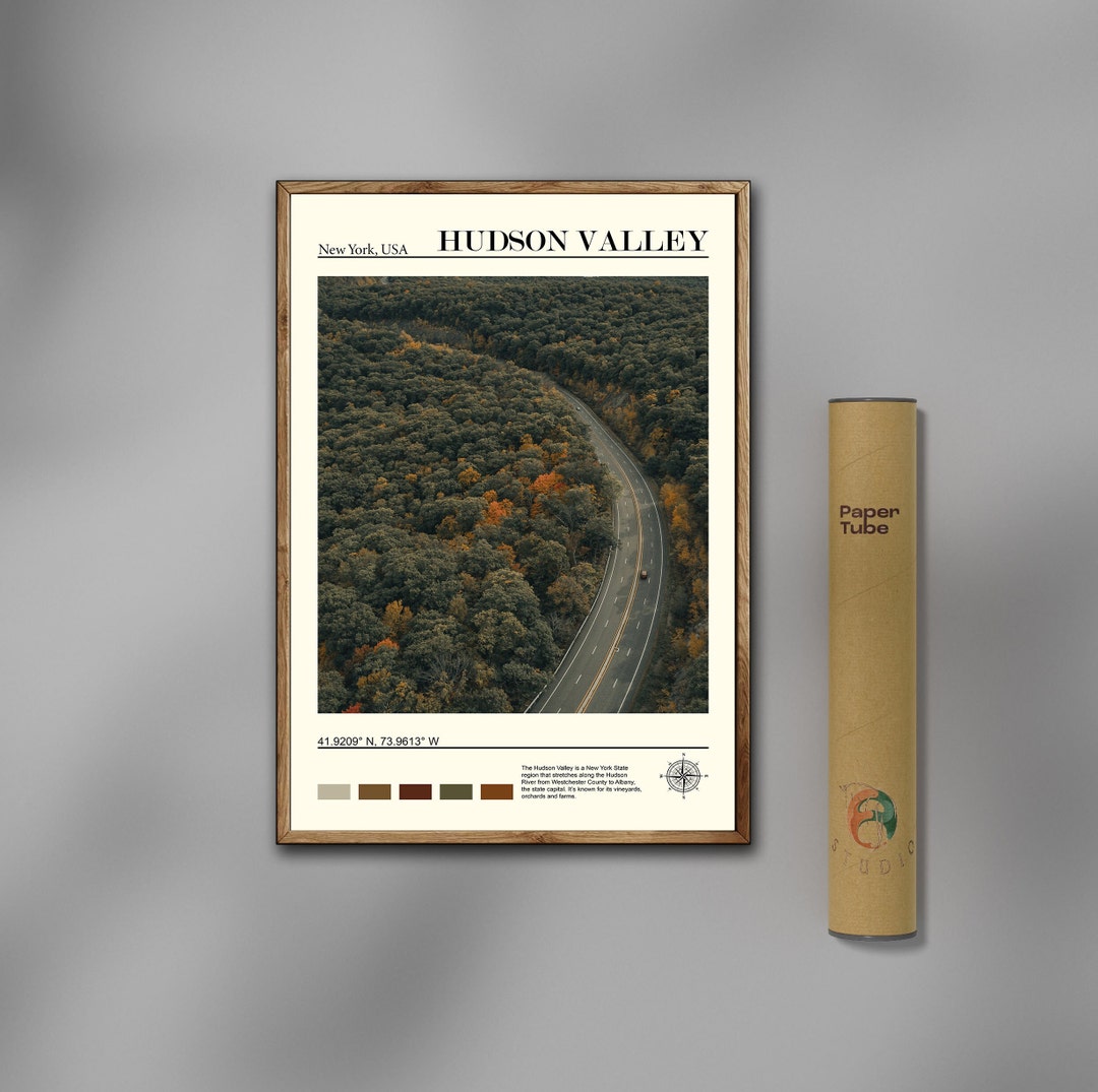 Hudson Valley Print, New York Wall Art, Hudson Valley Poster, Hudson ...