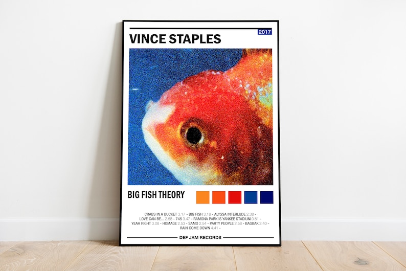 Vince Staples Poster | Big Fish Theory Album Cover | Print Album Wall ...