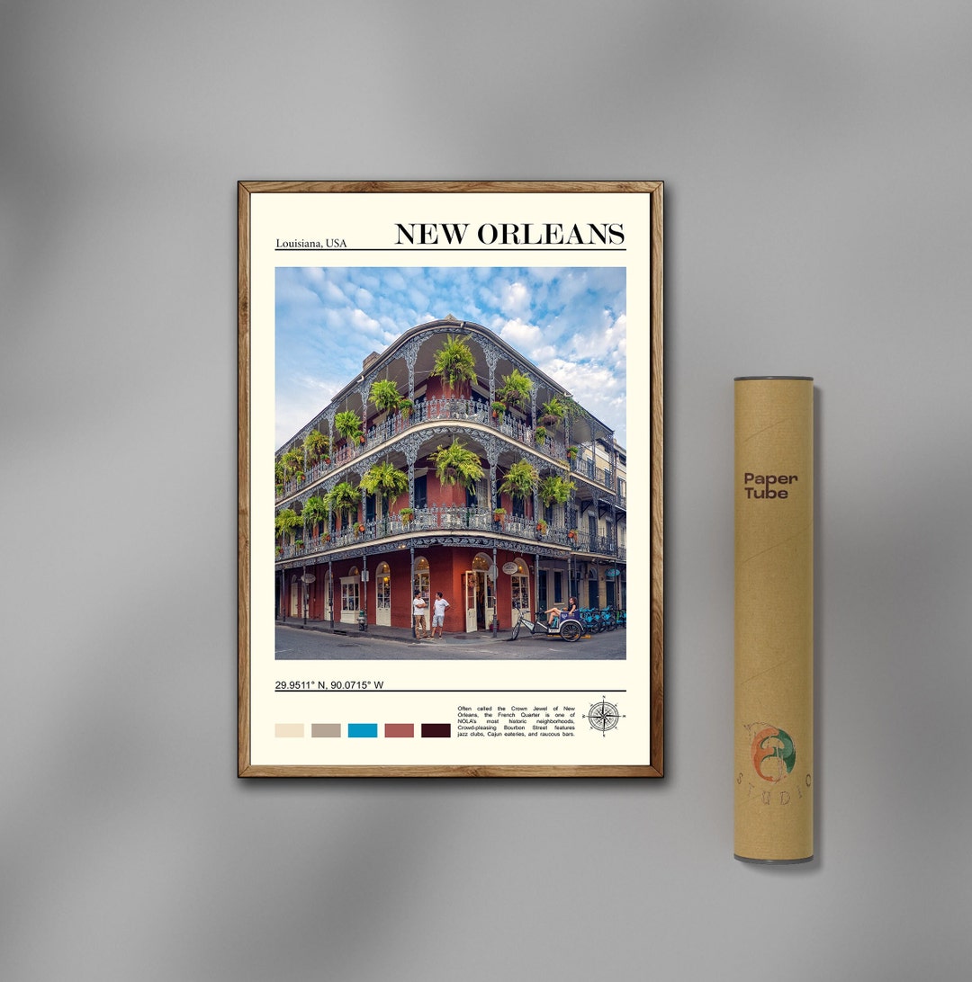 New Orleans Print, Louisiana Wall Art, New Orleans Poster, New Orleans ...