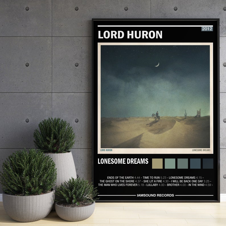 Lord Huron Poster | Lord Huron Album Cover | Lonesome Dreams Album Wall ...