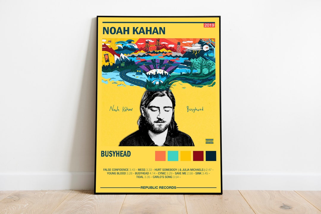 Noah Kahan Poster Noah Kahan Album Cover Busy Head Album Wall Art Home ...
