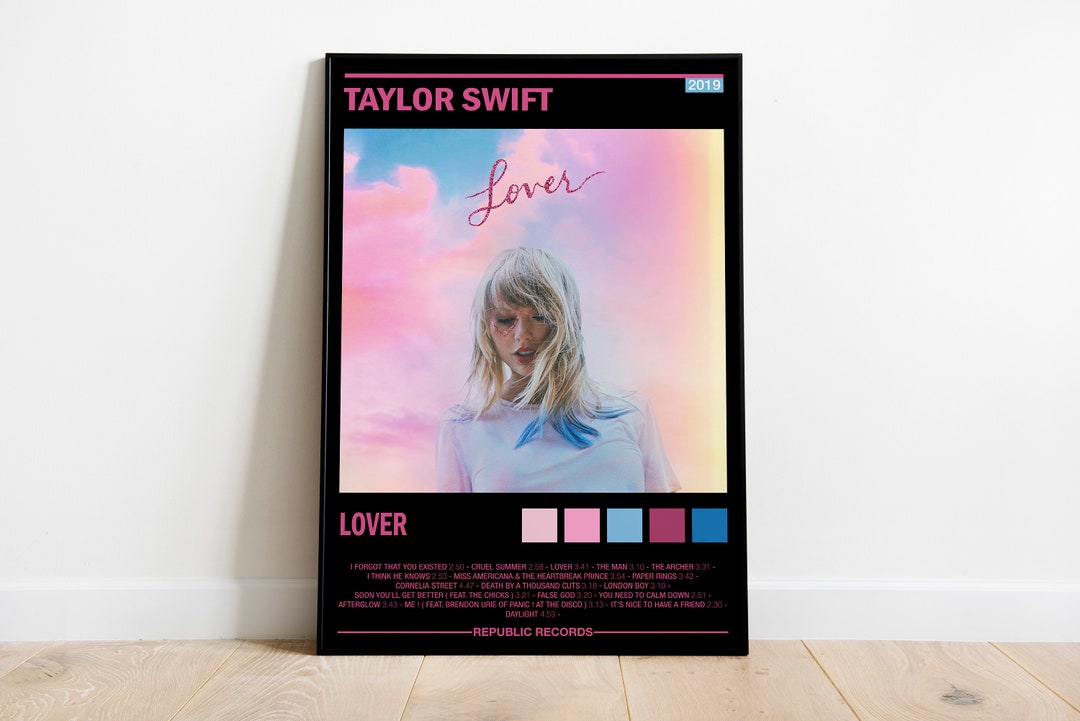 Taylor Swift Lover Poster Taylor Swift Album Cover Lover Album Wall Art ...