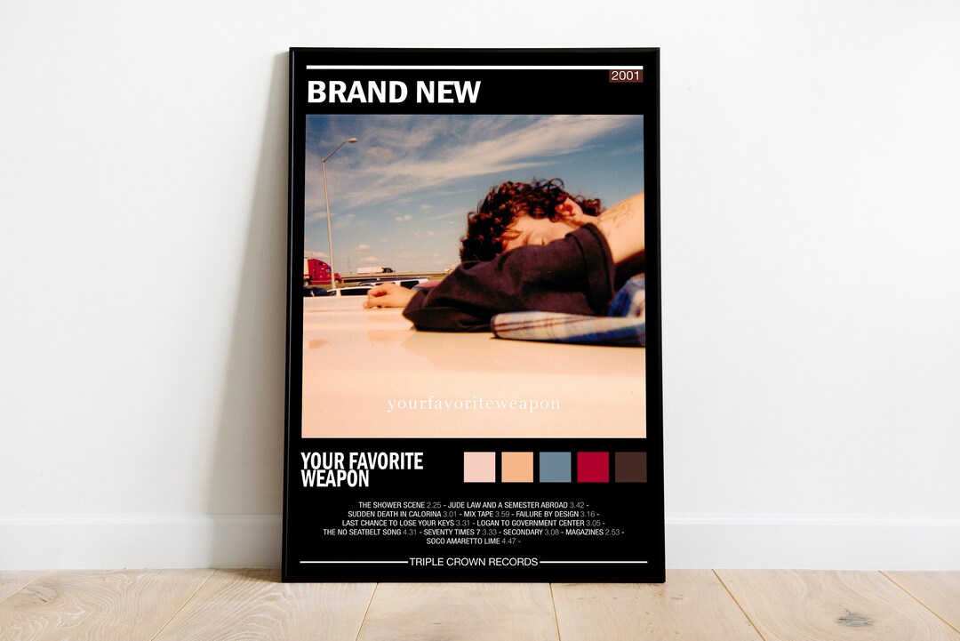 Brand New Poster | Your Favorite Weapon Album Cover | Album Wall Art ...