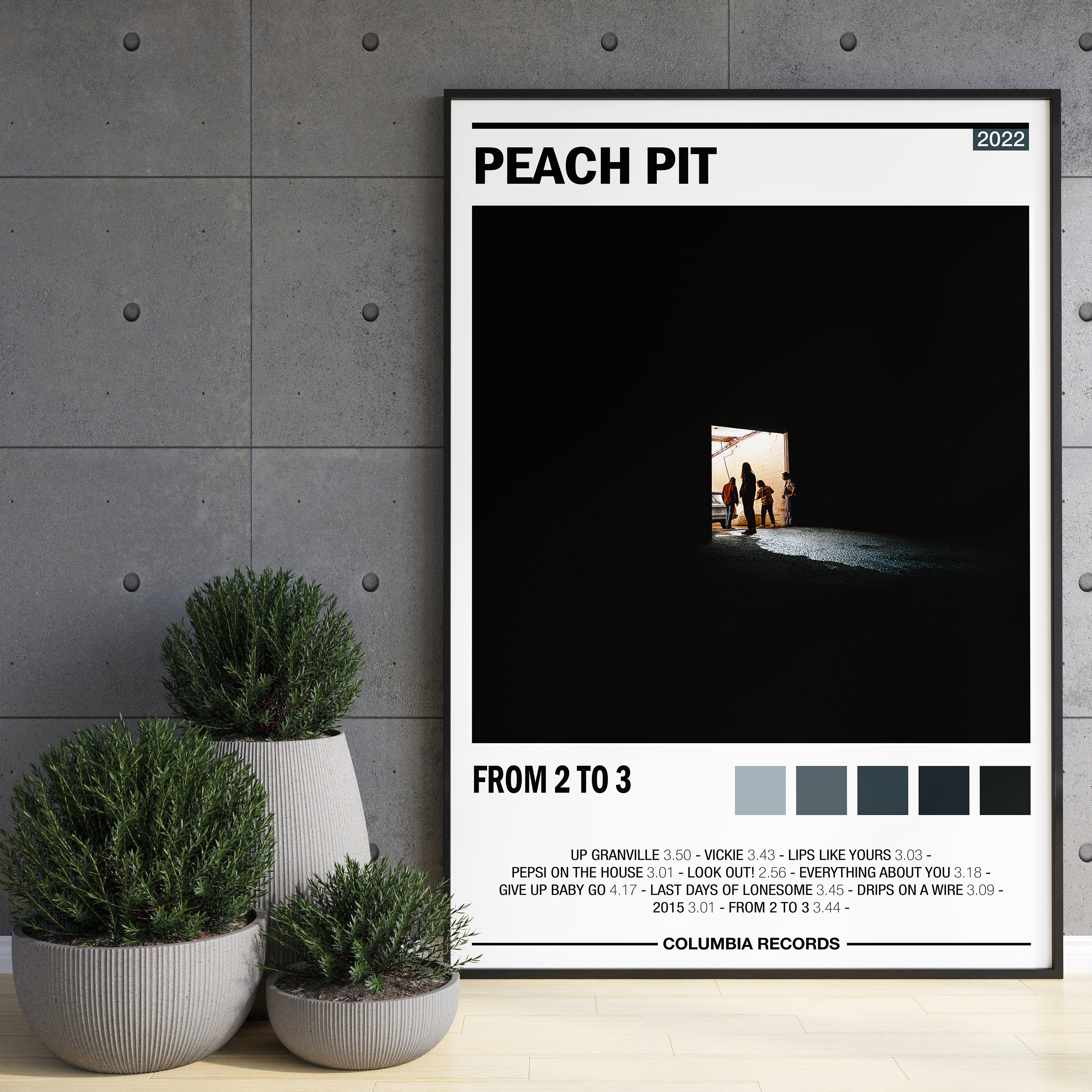 Peach Pit Poster Peach Pit Album Cover From 2 to 3 Album Wall Art Home ...