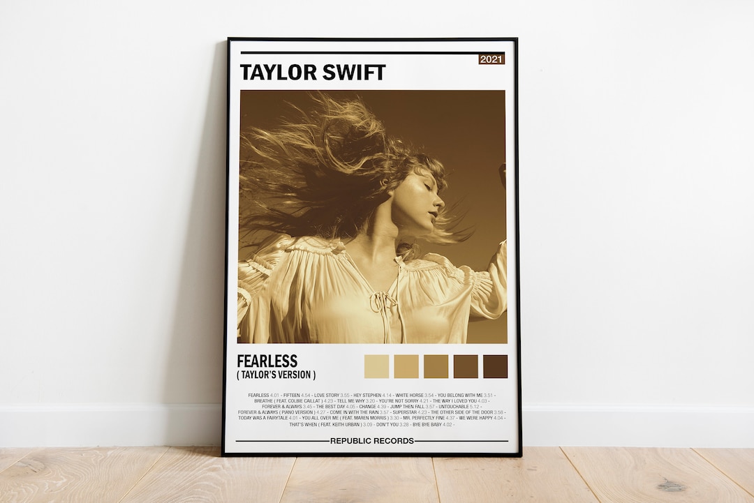 Taylor Swift Fearless Poster Taylor Swift Album Cover Midnights Album ...