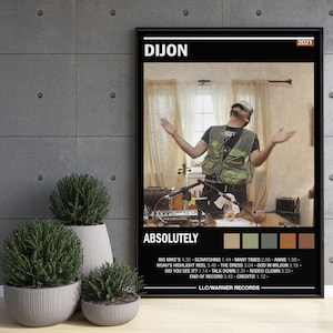 Dijon Poster | Absolutely Album Cover | Dijon Album Wall Art | Home ...