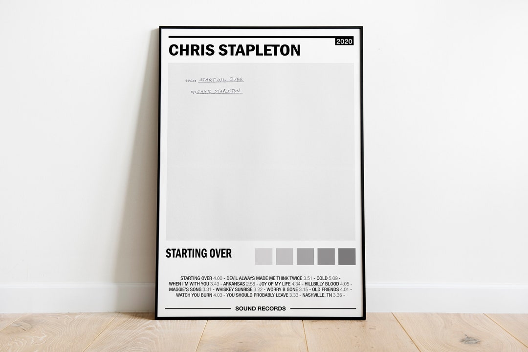 Chris Stapleton Poster | Chris Stapleton Album Cover | Starting Over ...