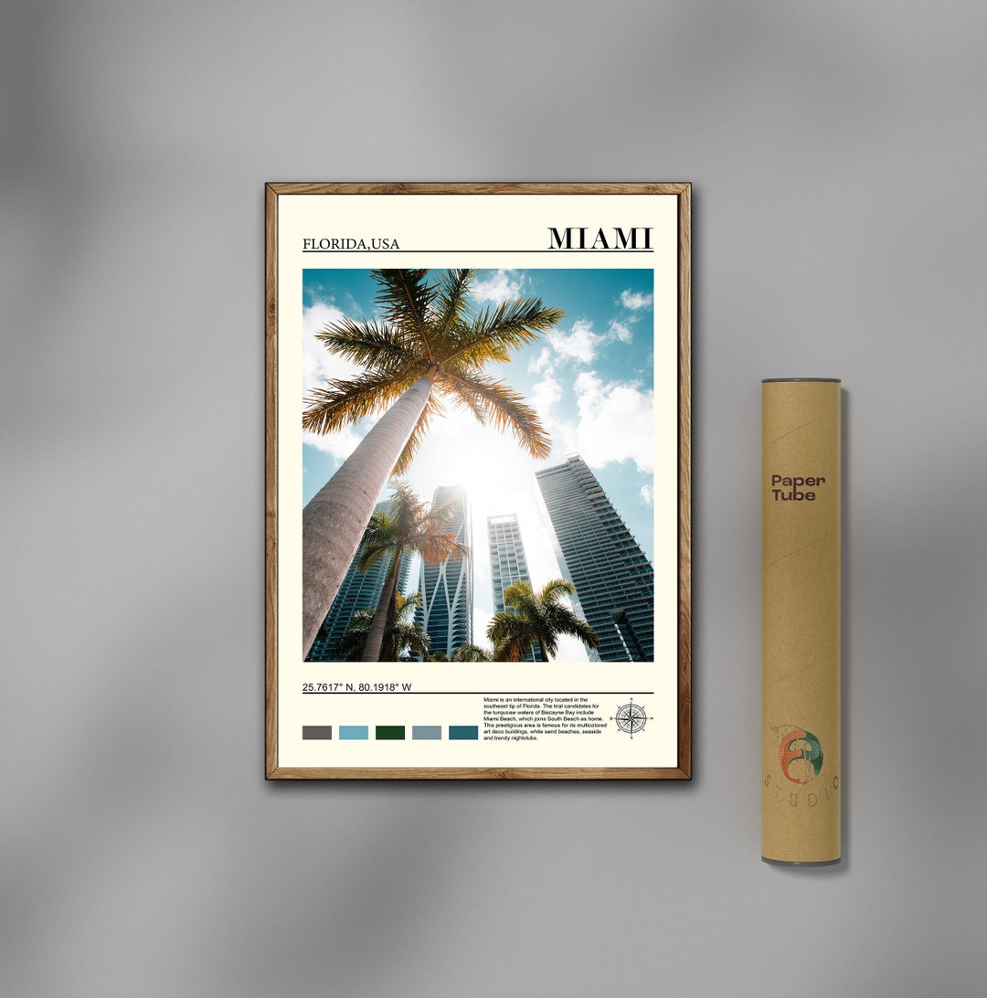 Miami Print, Florida Wall Art, Miami Poster, Florida Miami Photo, Miami ...