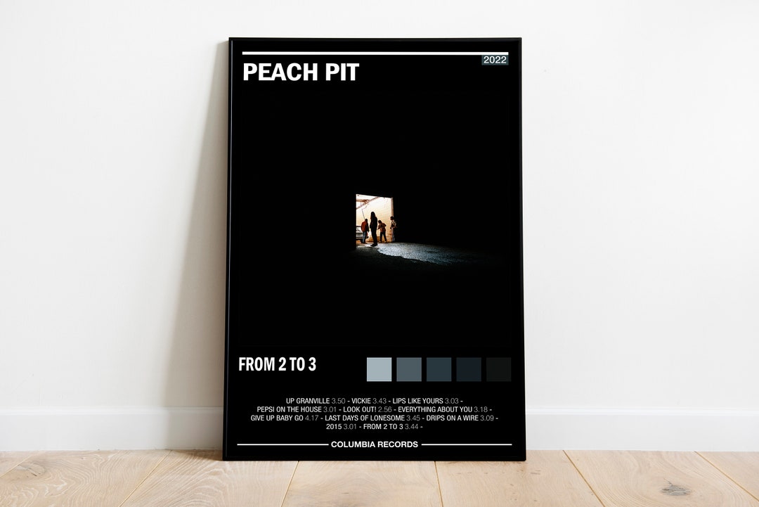 Peach Pit Poster Peach Pit Album Cover From 2 to 3 Album Wall Art Home ...