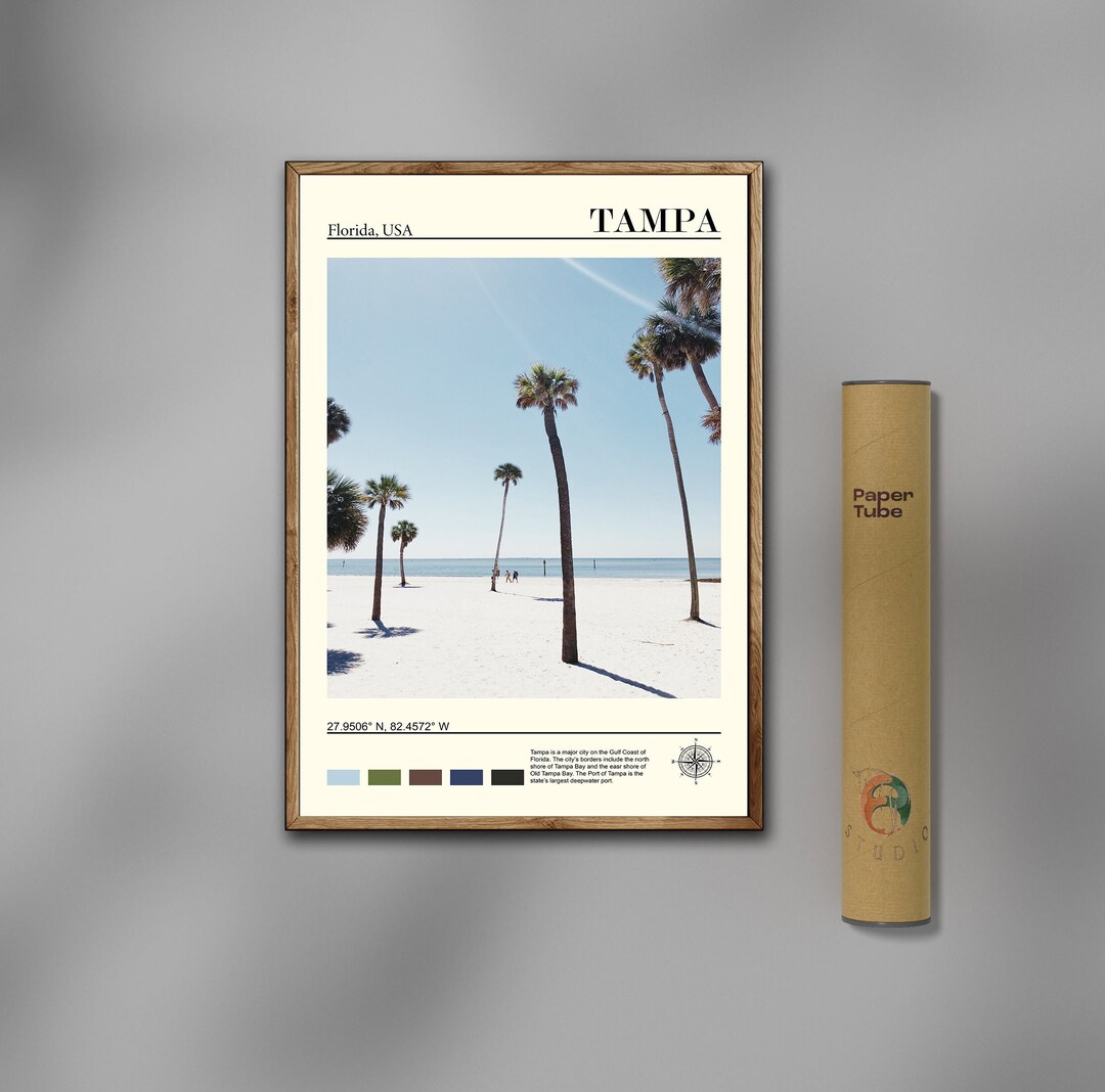 Tampa Print, Florida Wall Art, Tampa Poster, Tampa Photo, Tampa Poster ...