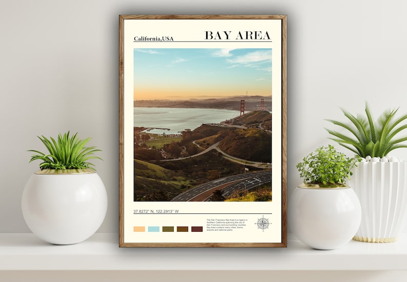Bay Area Print, Bay Area Wall Art, Bay Area Poster, Bay Area Photo, Bay ...