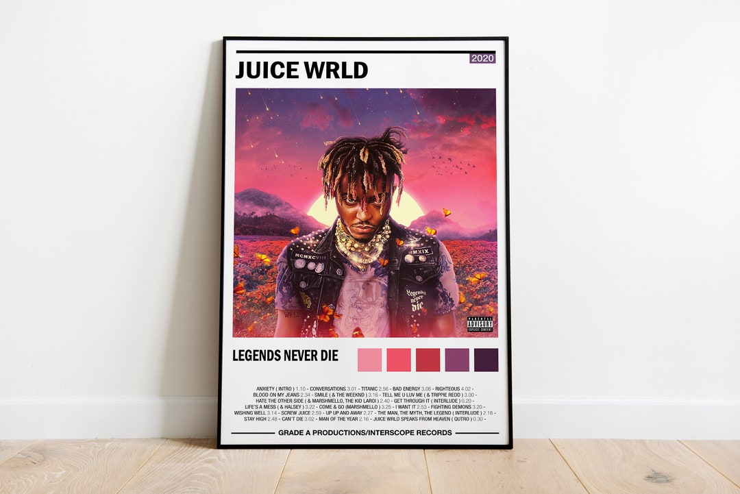 Juice Wrld Poster Juice Wrld Album Cover Legends Never Die Album Wall ...