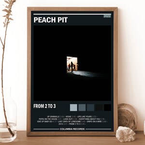 Peach Pit Poster Peach Pit Album Cover From 2 to 3 Album Wall Art Home ...