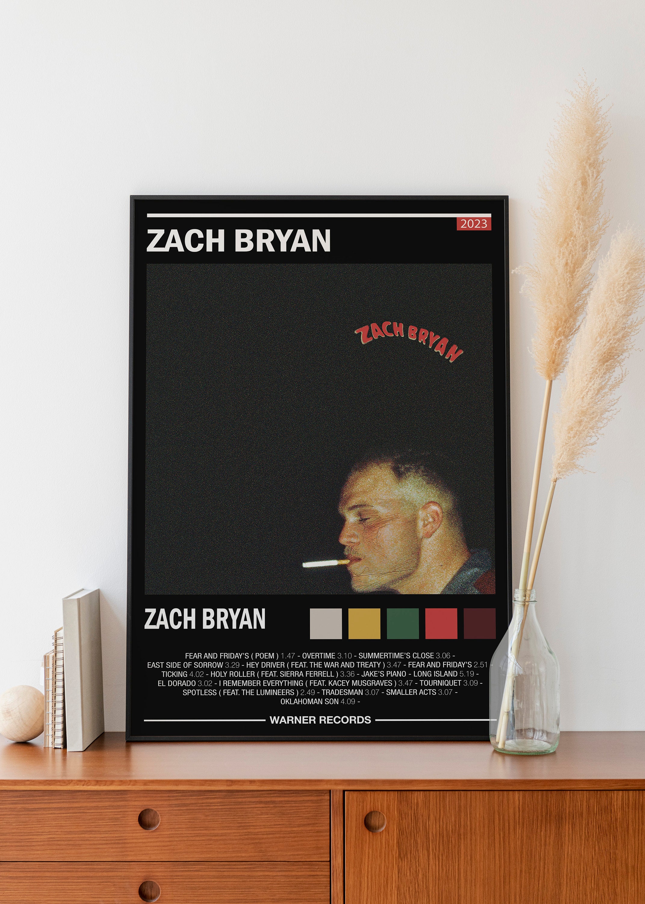 Zach Bryan Poster Zach Bryan Album Cover 2023 Album Wall Art Home Decor ...