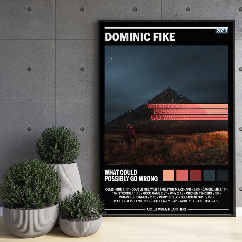 Dominic Fike Poster | What Could Possibly Go Wrong Album Cover | Album ...