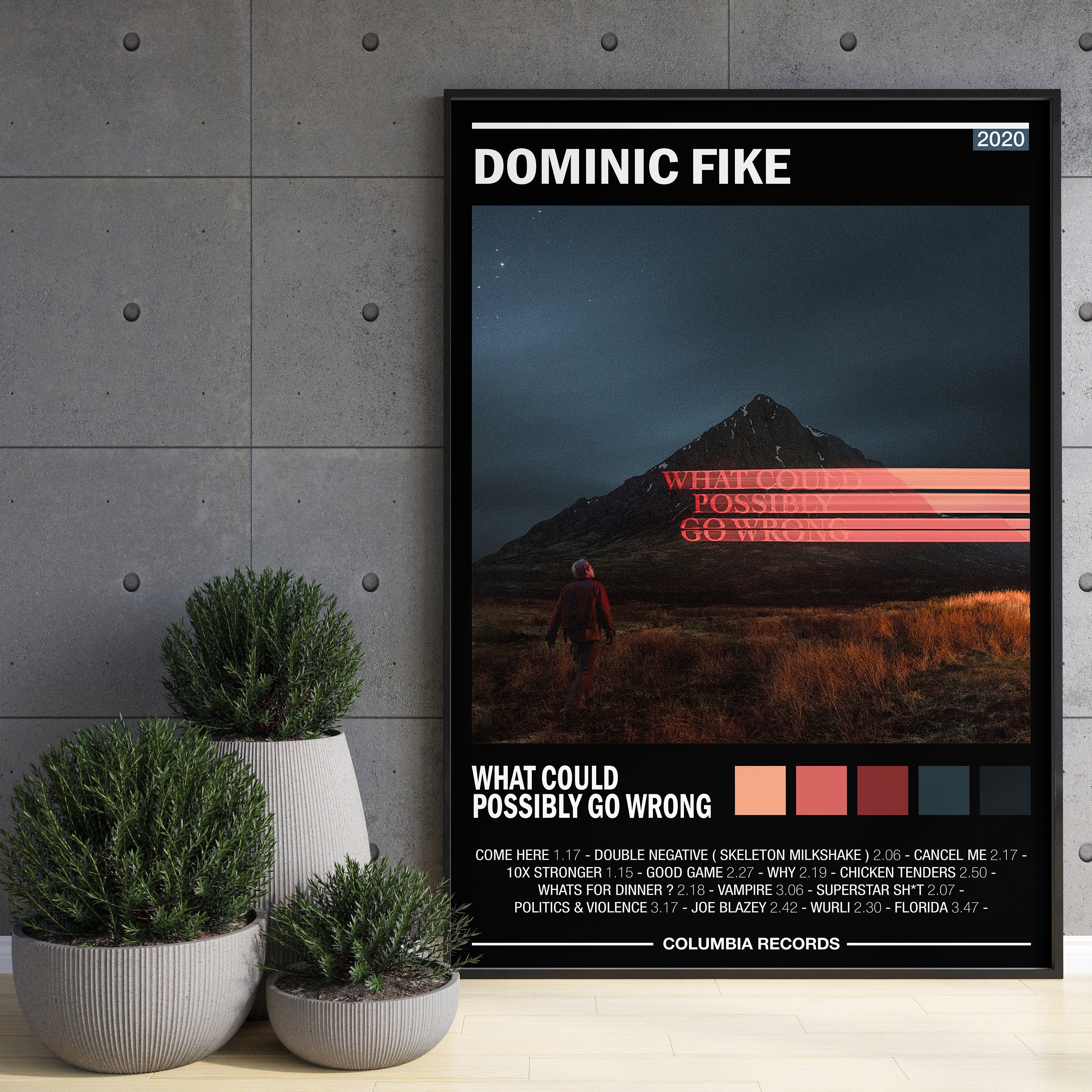 Dominic Fike Poster | What Could Possibly Go Wrong Album Cover | Album ...