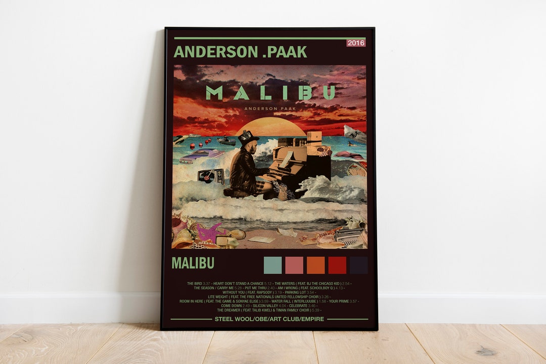Andersoon Paak Poster Malibu Album Cover Album Wall Art Home Decor ...