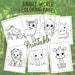 Jungle Animals Coloring Pages: Fun Activity Book (PDF File) - Etsy