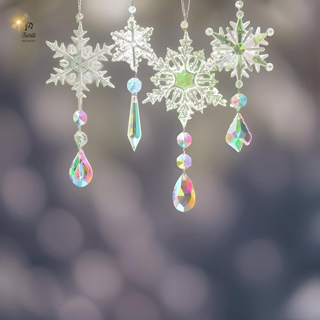Big Crystal Snowflake Winter Sun Catcher, Gifts for Her, Handmade Dream ...