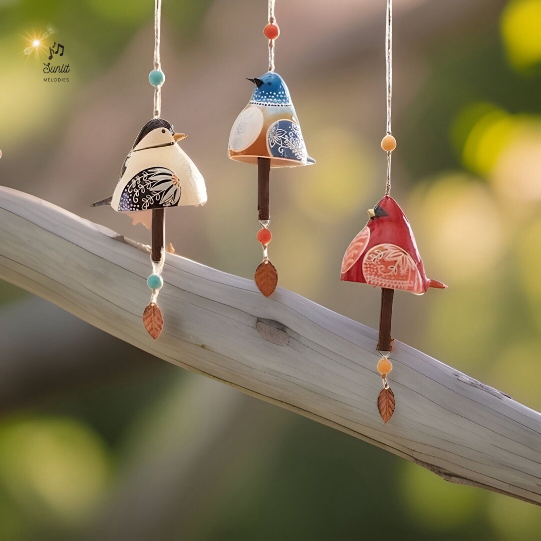 Handmade Bird Figurine Wind Chime Bird Ornaments Colourful - Etsy Singapore