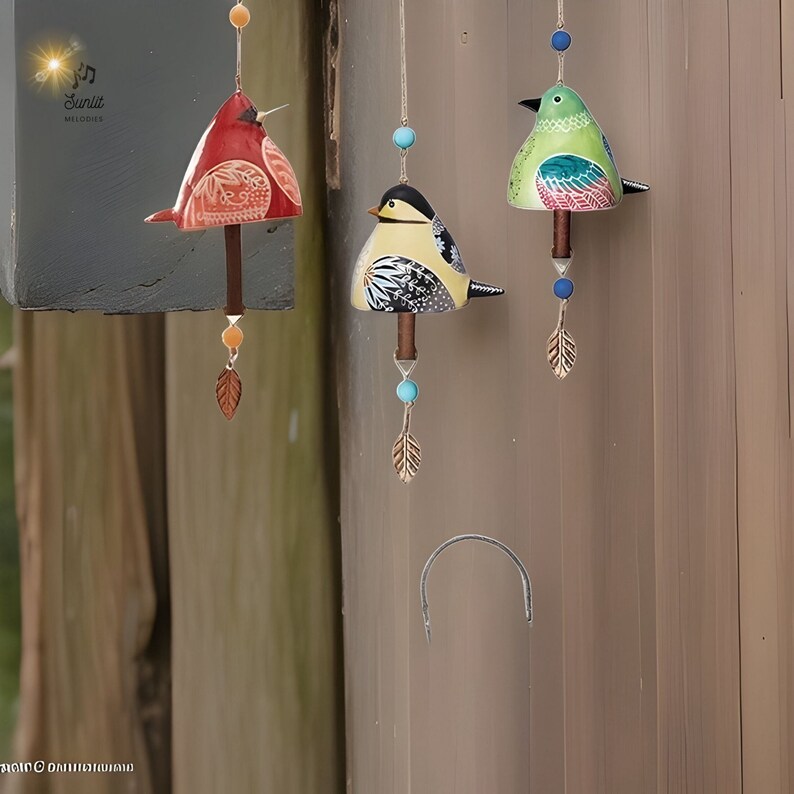 Handmade Bird Figurine Wind Chime Bird Ornaments Colourful - Etsy Singapore