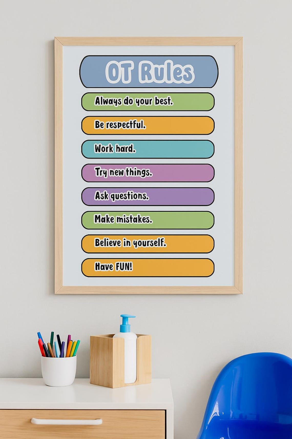 OT Rules Poster | Therapy Room Decor for Kids (digital Download) - Etsy