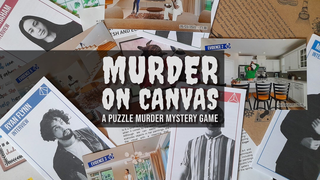 Escape Room Murder Mystery Game - Murder on Canvas - Etsy
