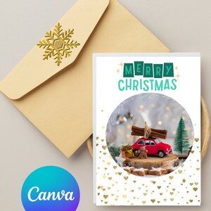 Printable Christmas Cards, Two Cards for Santa With CAR and Santa ...