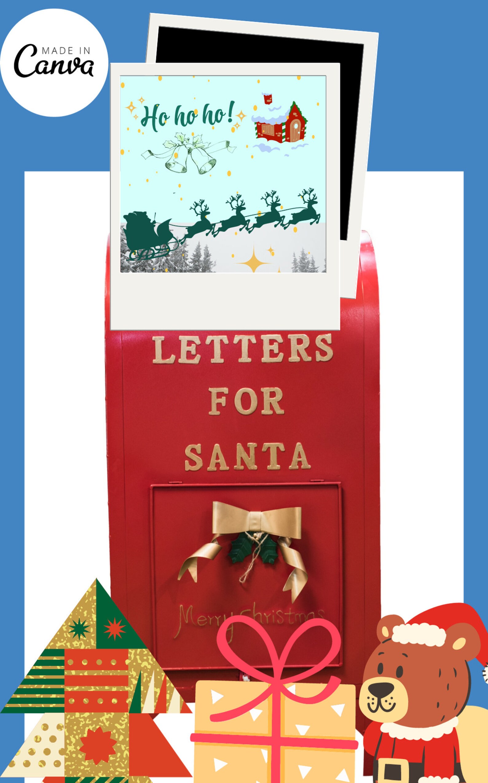 Printable Christmas Cards Two Cards for Santa With CAR and - Etsy