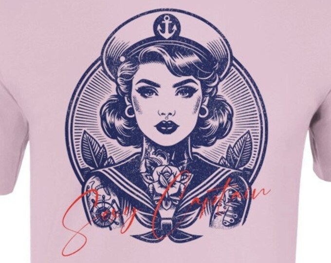 Maritime Unisex Marine T-shirt Sexy Captain Tattoo Vintage Gift for ...