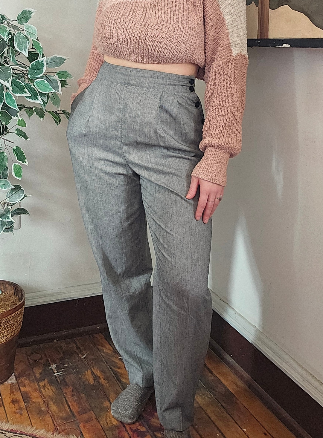 1980s Chaus High Waisted Pants - Etsy