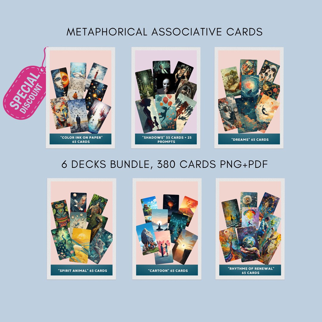 Metaphoric Associative Cards: 6 Decks Bundle. MAC. Digital and ...