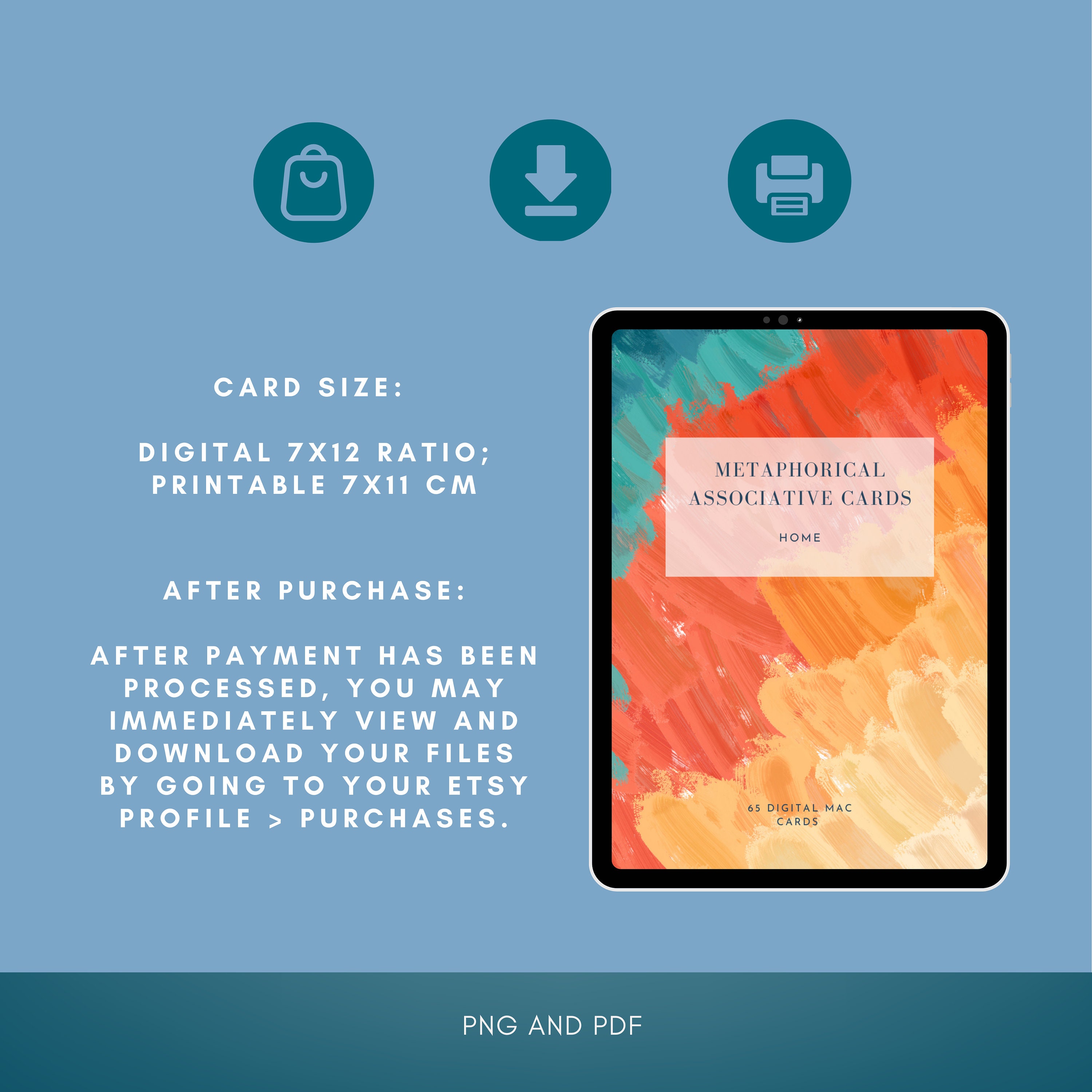Metaphoric Associative Cards home, Coaching and Therapy Tool. Printable ...