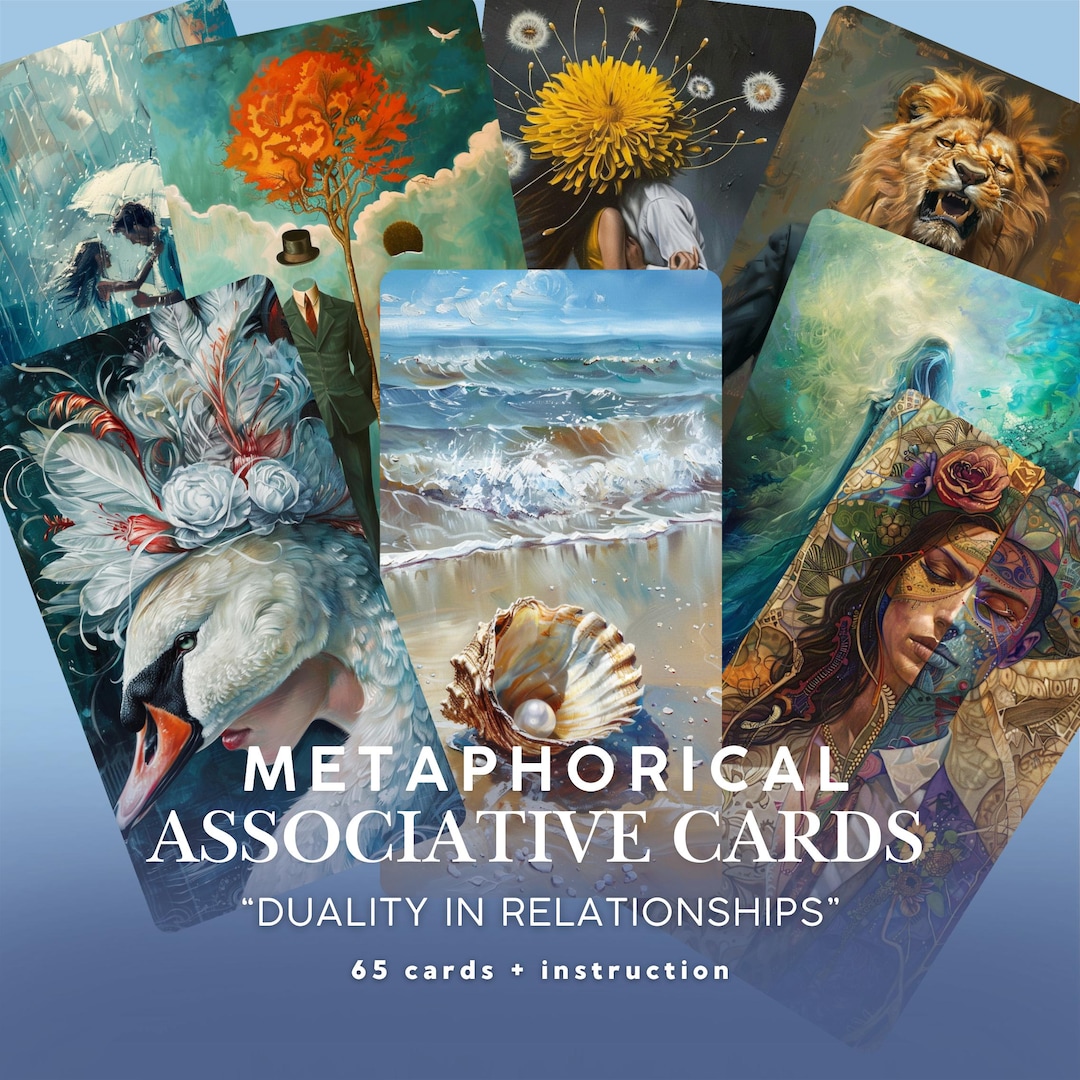 Metaphor Cards "duality in Relationships", Art Therapy Deck, Coaching ...