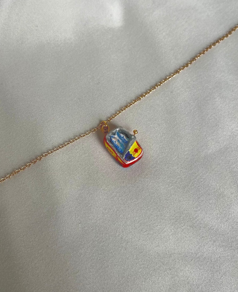 Handmade Sardine Tin Necklace - Tinned Fish Charm - Sardine Charm ...