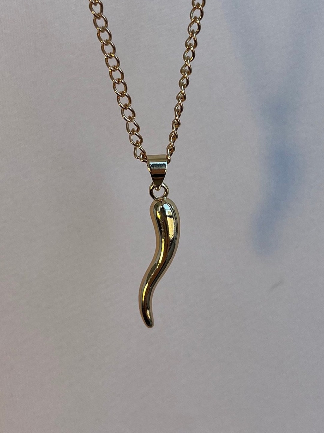 Cornicello Horn Necklace, Good Luck Charm, Chili Pepper Necklace ...