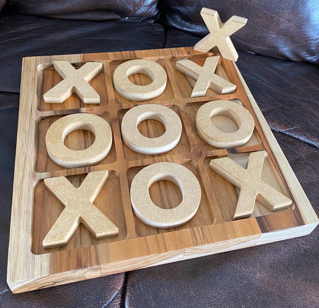 Teak Tic Tac Toe - Etsy
