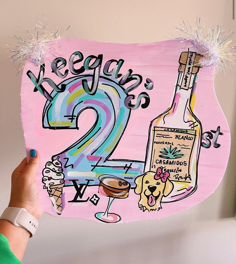 21st Birthday Sign | Hand Painted | Customizable - Etsy