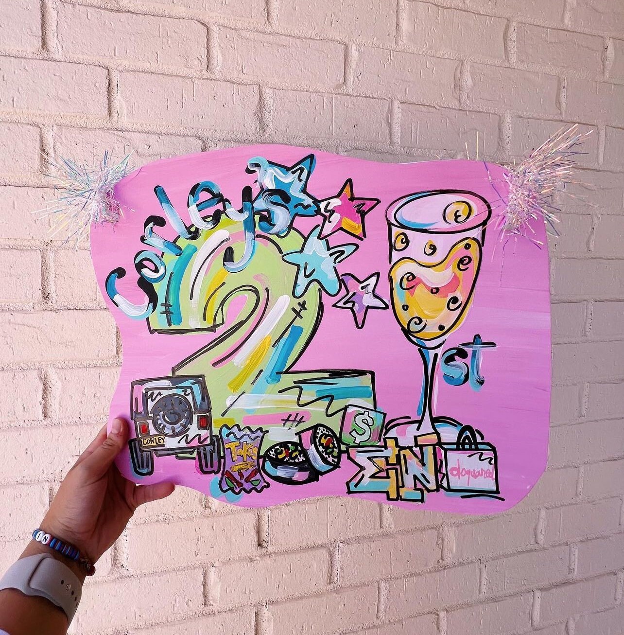 21st Birthday Sign | Hand Painted | Customizable - Etsy