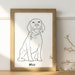 Custom Pet Portrait, Custom Line Drawing, Personalized Dog Portrait ...