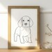 Custom Pet Portrait, Custom Line Drawing, Personalized Dog Portrait ...