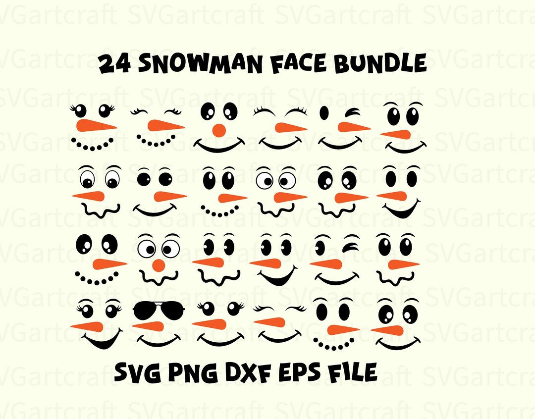 Snowman Face Svg, Snowman Svg, Snowman Png, Snowman Clipart, Christmas ...