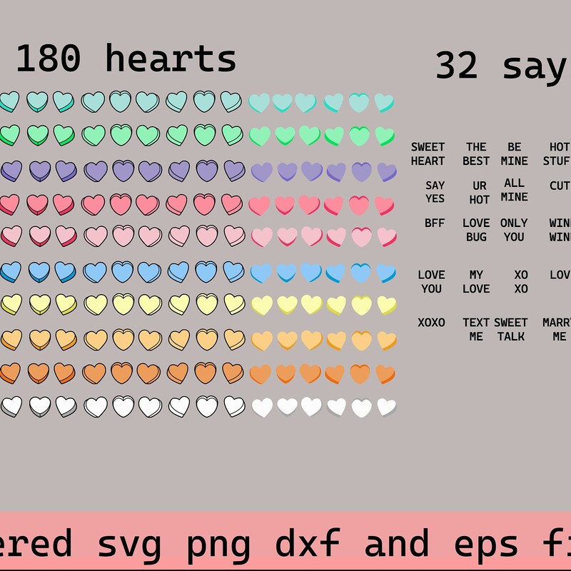 Conversation Hearts - Etsy