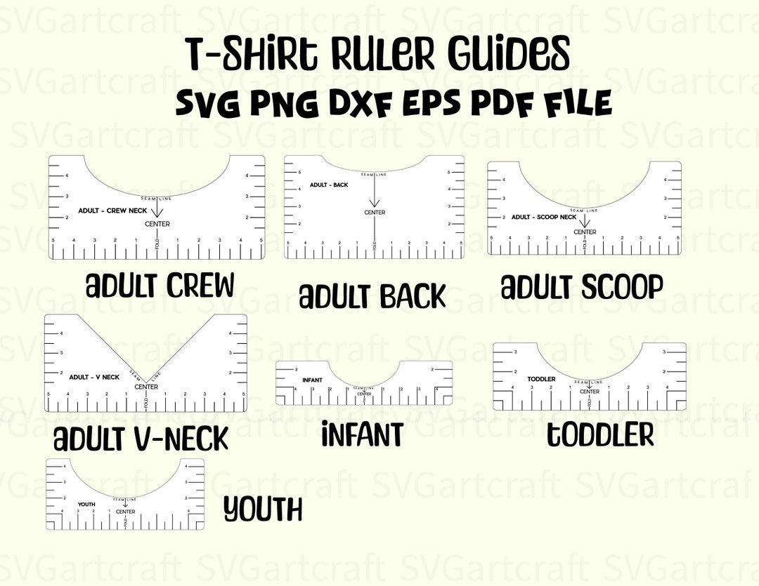 T-shirt Ruler Alignment Tool Svg Guide - Etsy