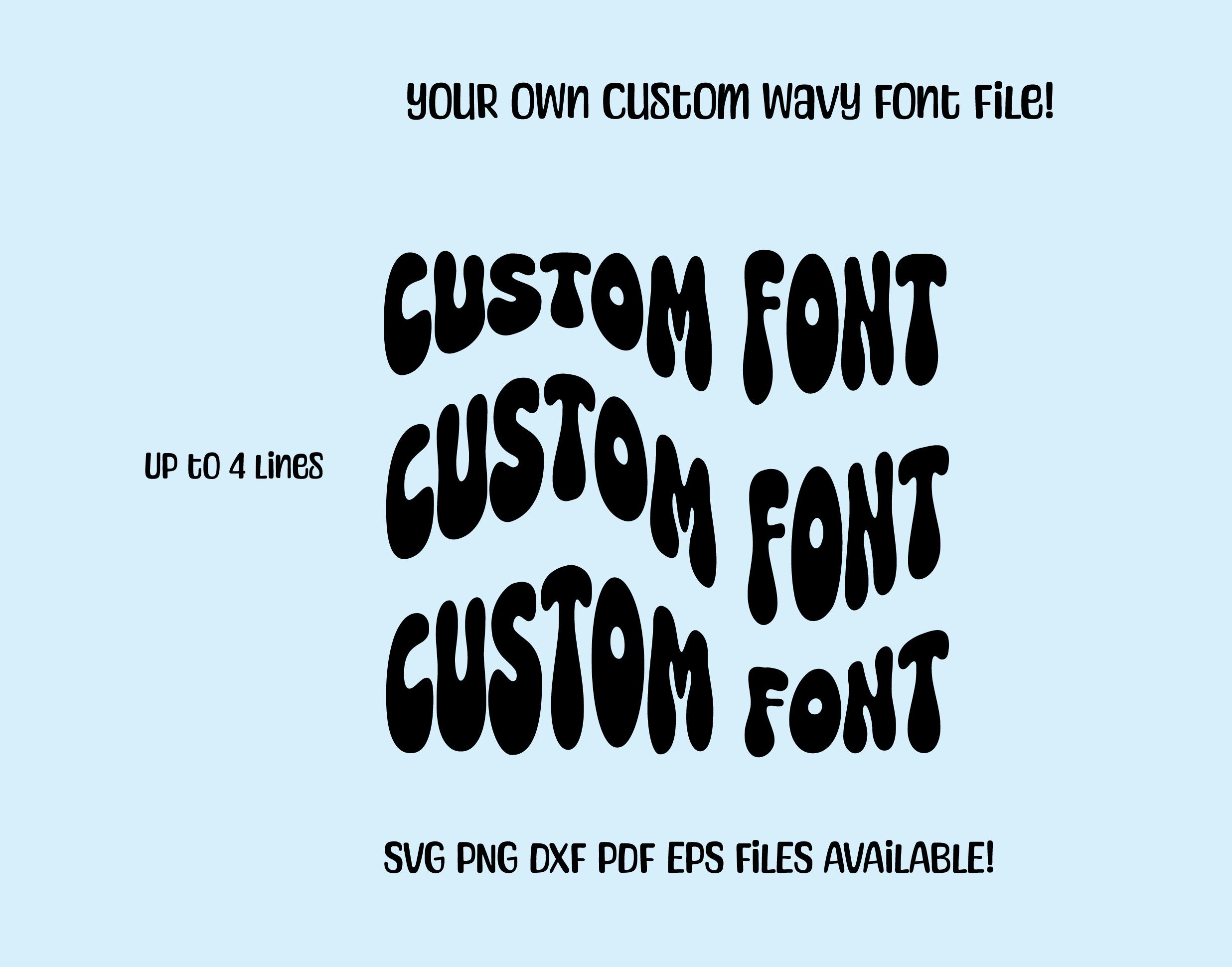 Custom Wavy Svg, Wavy Font, Wavy Letters Svg, Custom Wavy Font Svg ...