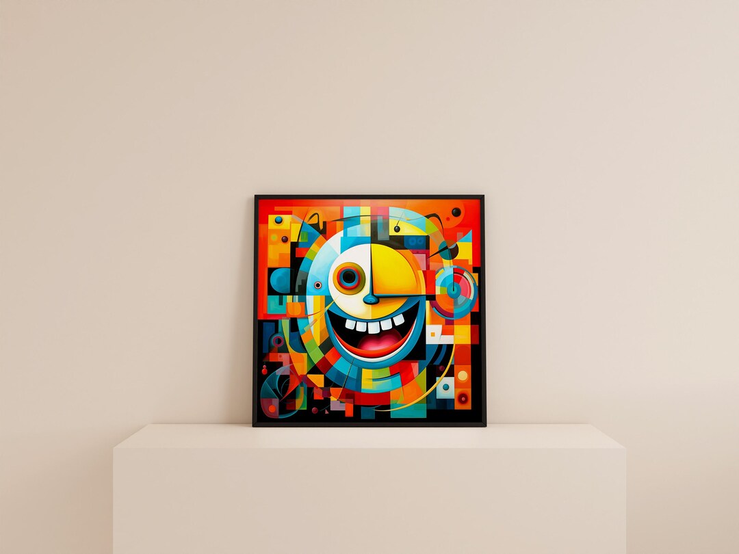 Dopamine Decor Smiley Face Wall Art, Aesthetic Posters, Funky Home ...