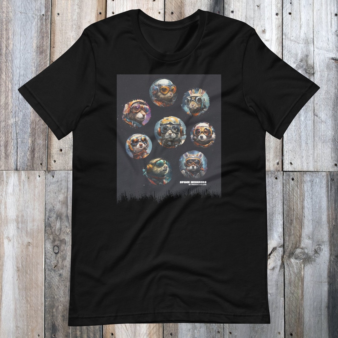 Silly Animal Space Shirt, Funny Aesthetic Space Invaders Tshirt, Alt ...