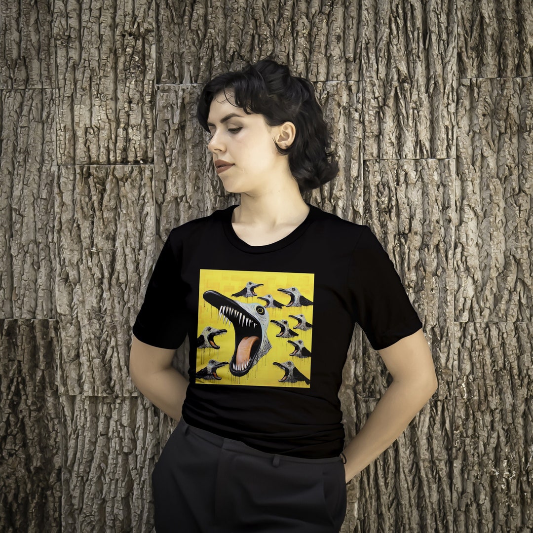 Ironic Surreal Bird T Shirt Aesthetic Silly Shirt Trendy Weircore Alt ...