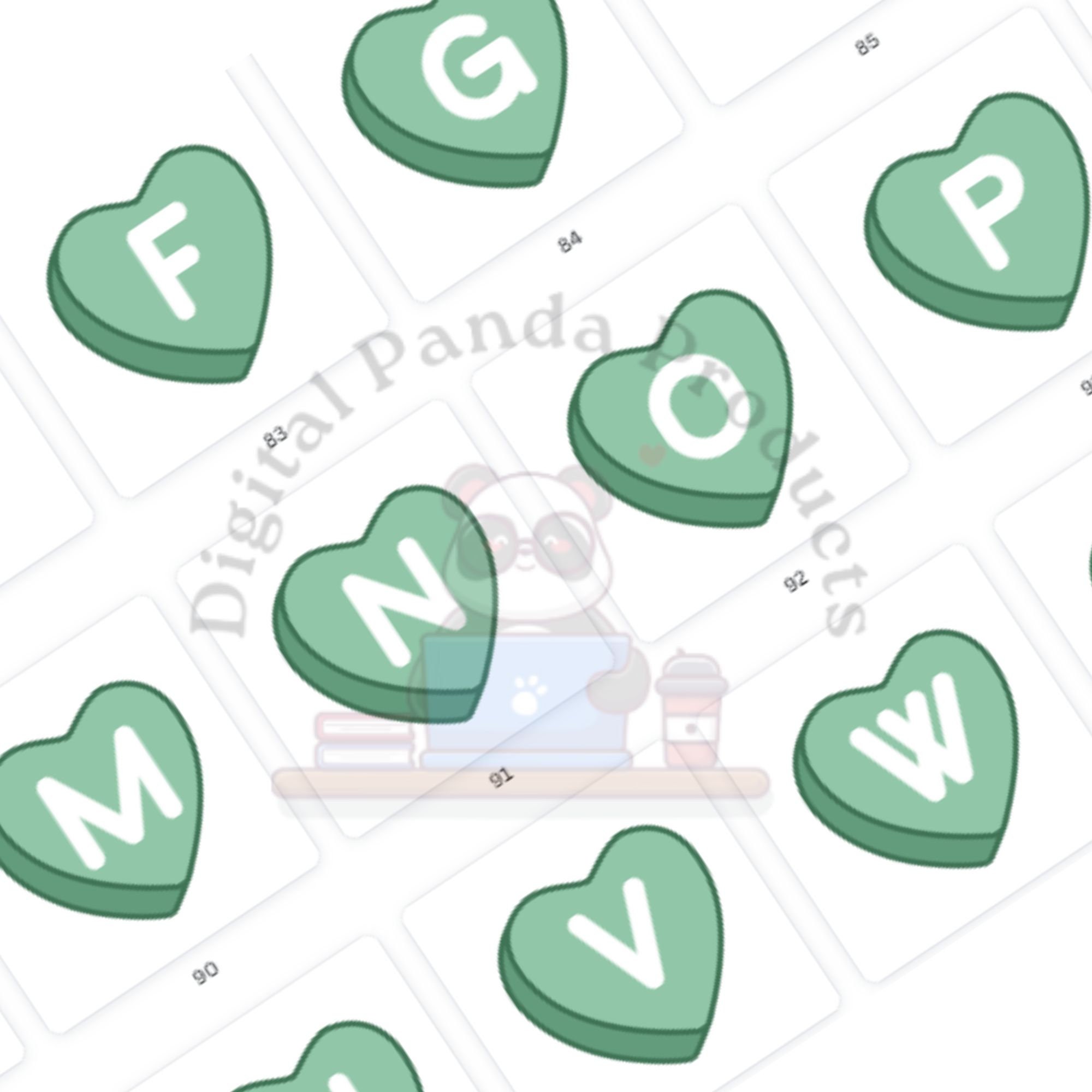 Candy Heart Letters/alphabet Valentines Day - Etsy